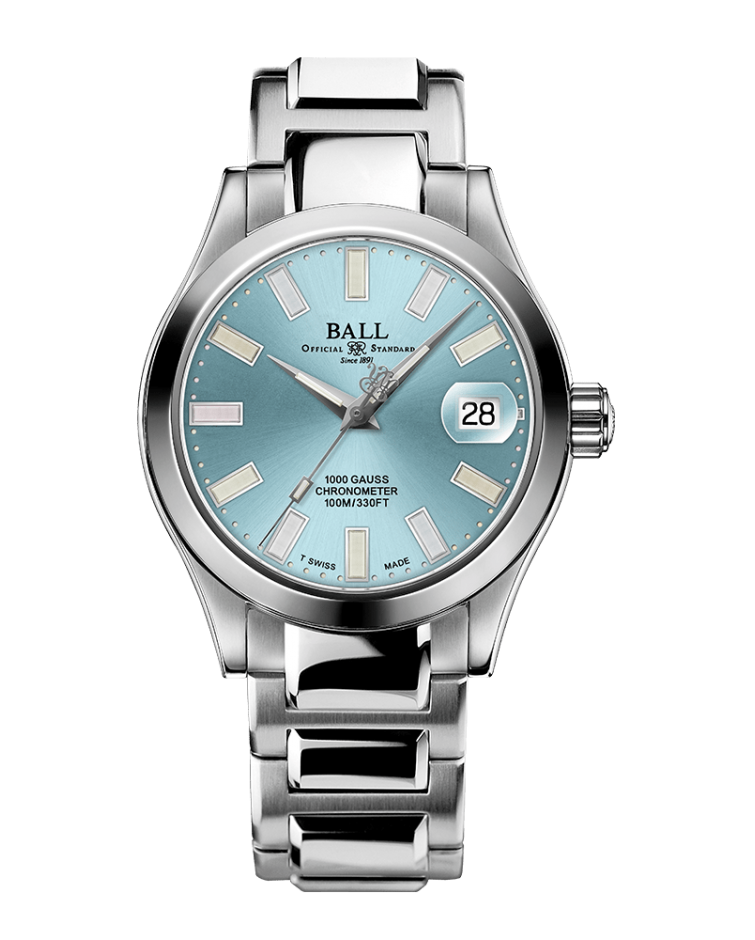 Ball Ladies Watch Engineer III Marvelight Chronometer Ice Blue NL9616C ...