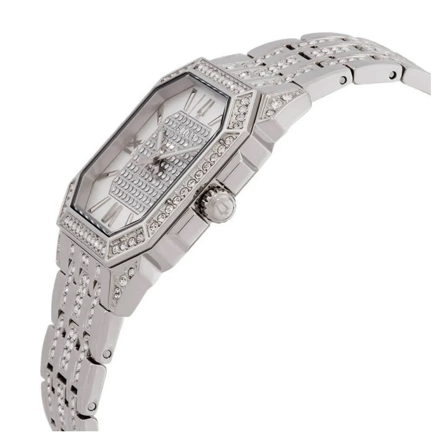Bulova Crystal Men's Silver Watch 96A285 from Watches and Crystals ...