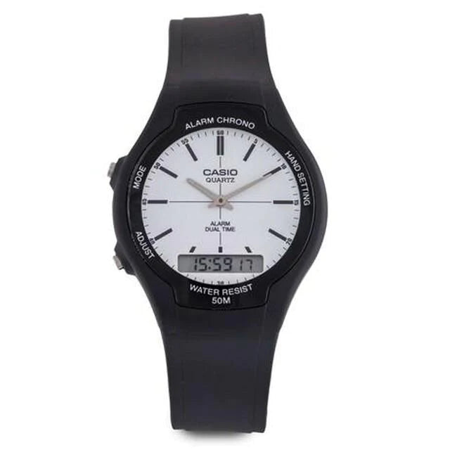 Casio Watch Black and White AW-90H-7EVDF – Watches & Crystals