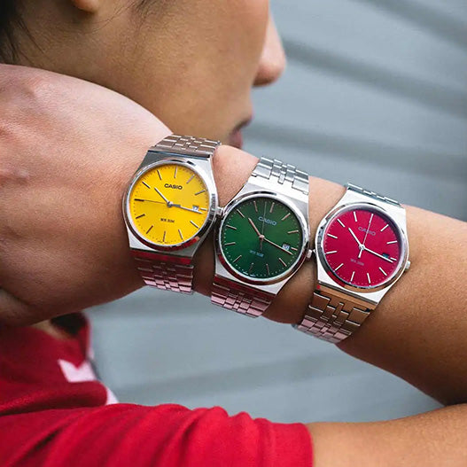 Casio Ladies Vintage Red Watch MTP-B145D-4A2VDF – Watches & Crystals