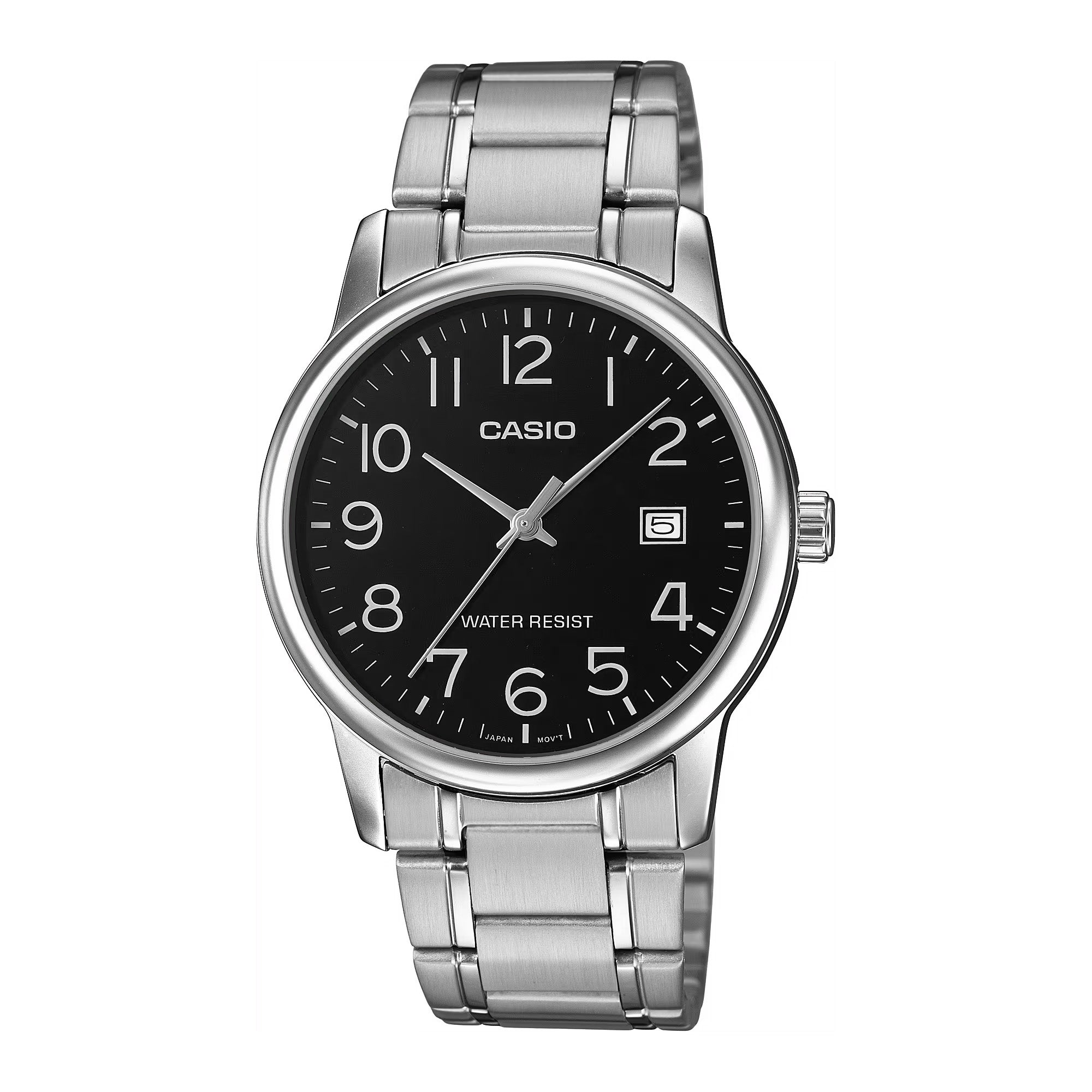 Casio Classic 37mm Silver Men's Black Analogue Watch MTP-V002D-1BUDF ...