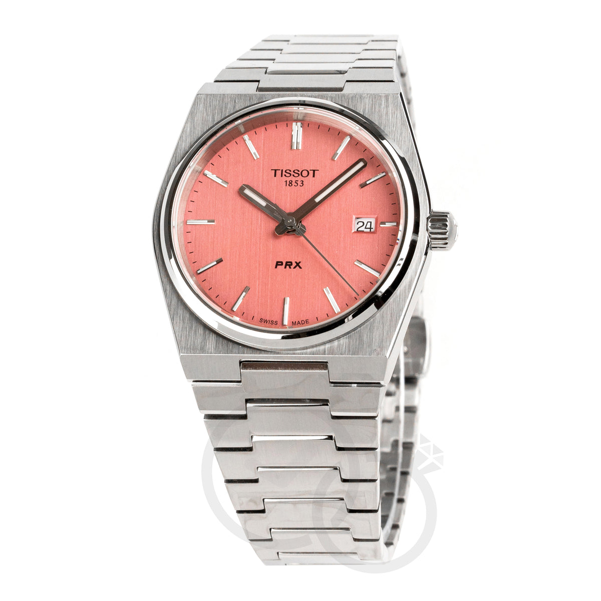 Tissot PRX 35mm Ladies Pink Watch T1372101133100 from Watches and ...