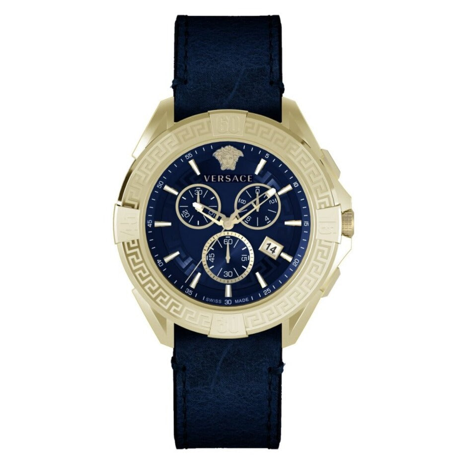 Versace Men's Watch Chrono Sporty 46mm Blue VE5CA0223 – Watches & Crystals