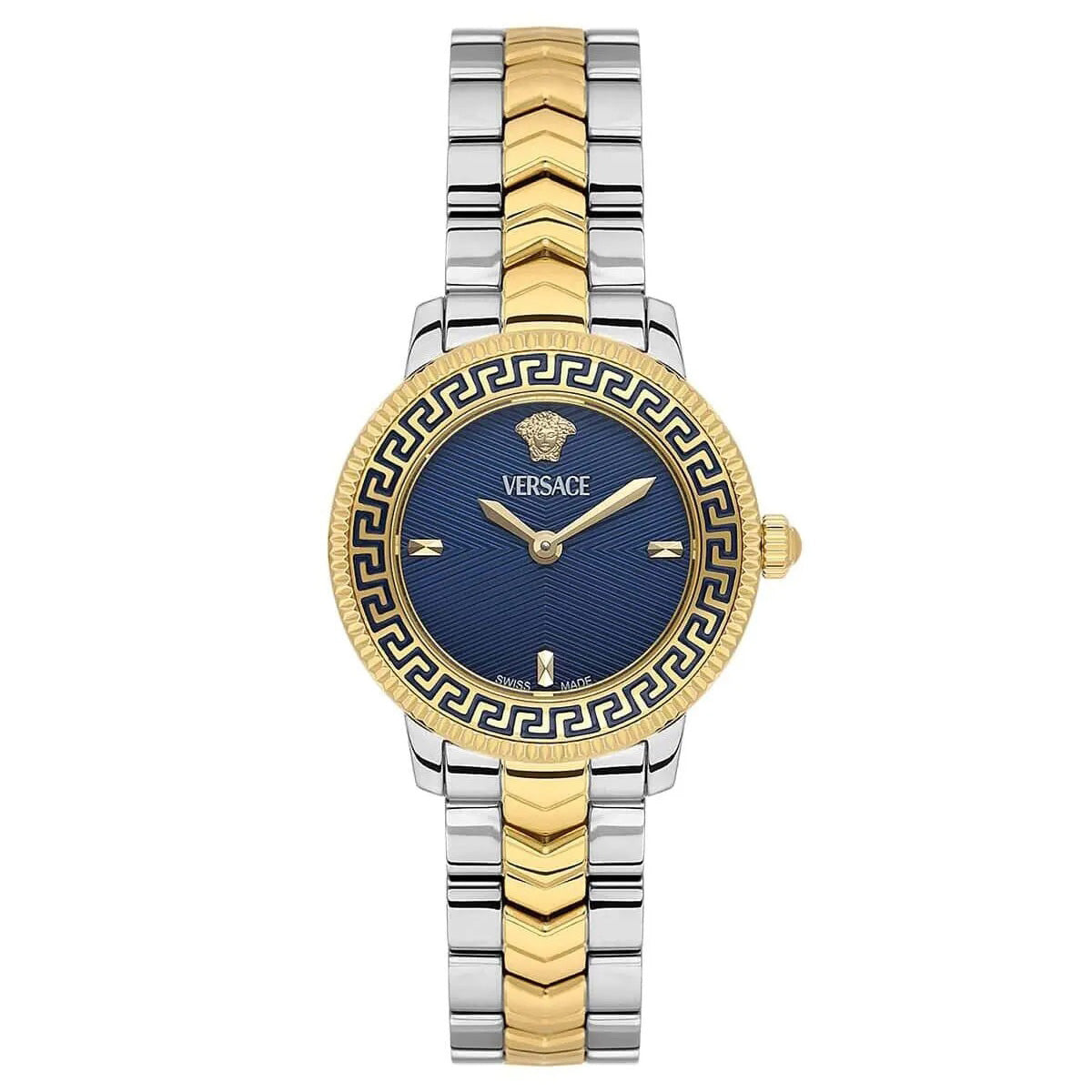 Versace V-Icon Ladies’ Quartz Watch 30mm | Blue Dial, Swiss Made ...