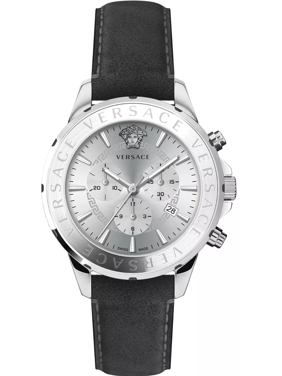 Versace Men's Watch Chrono Signature Silver VEV601223 – Watches & Crystals