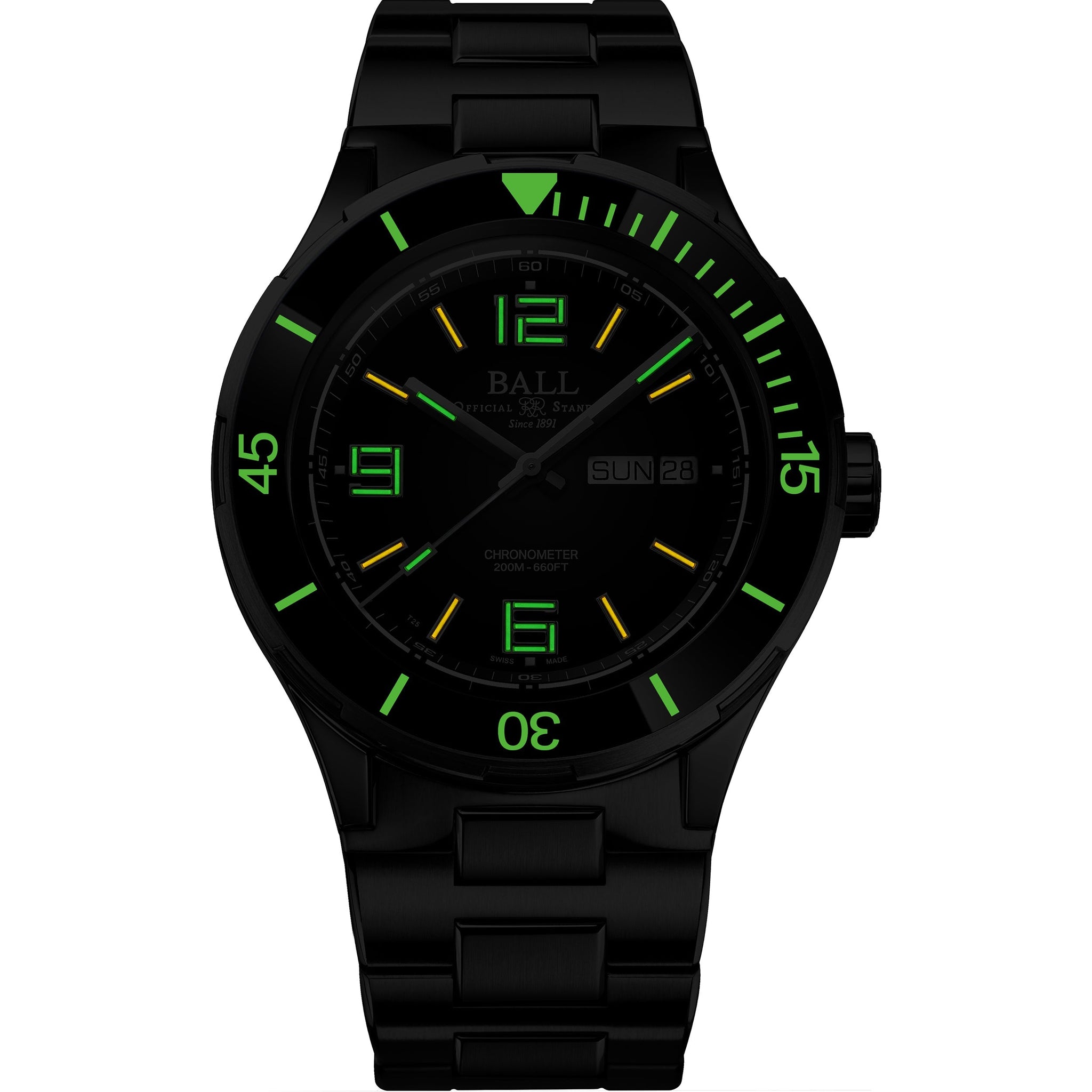 Ball Roadmaster Marine Fume Auto Men's Black Watch DM3030B-S12CJ-BK ...