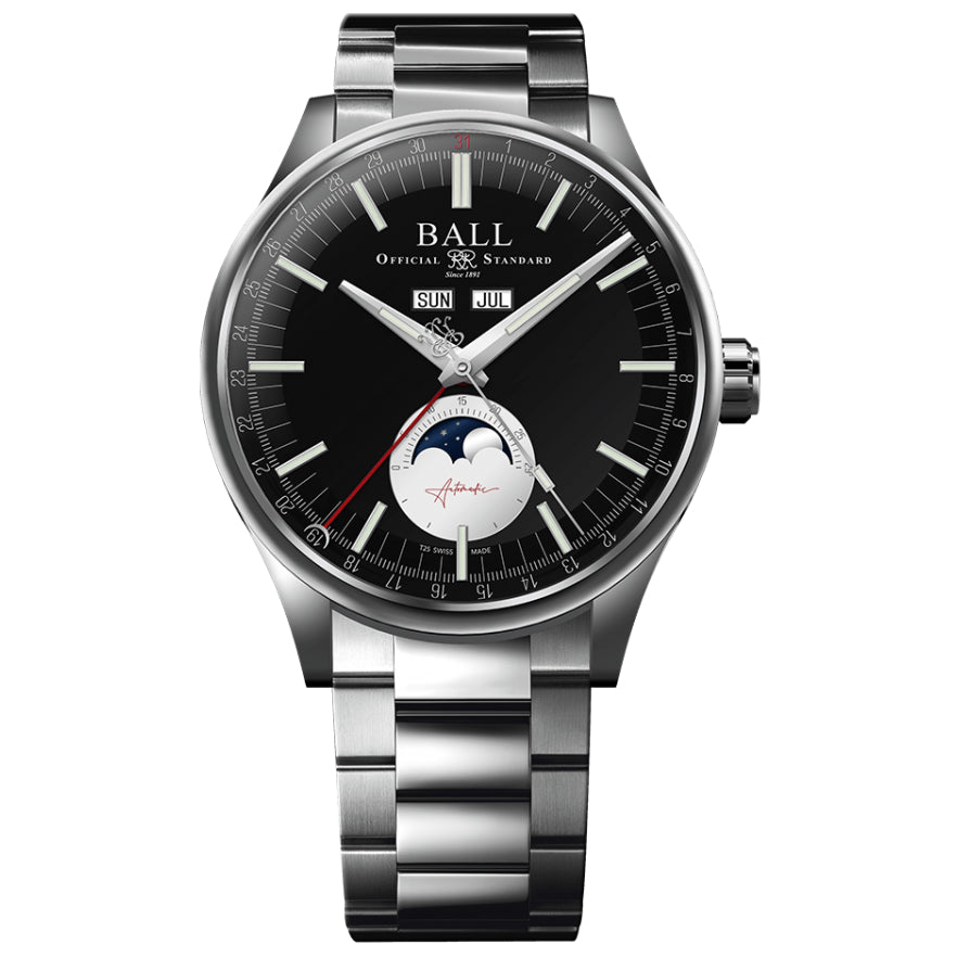 Ball Engineer II Moon Calendar 40mm Men's Black Watch NM3016C-S2J-BK from Watches & Crystals