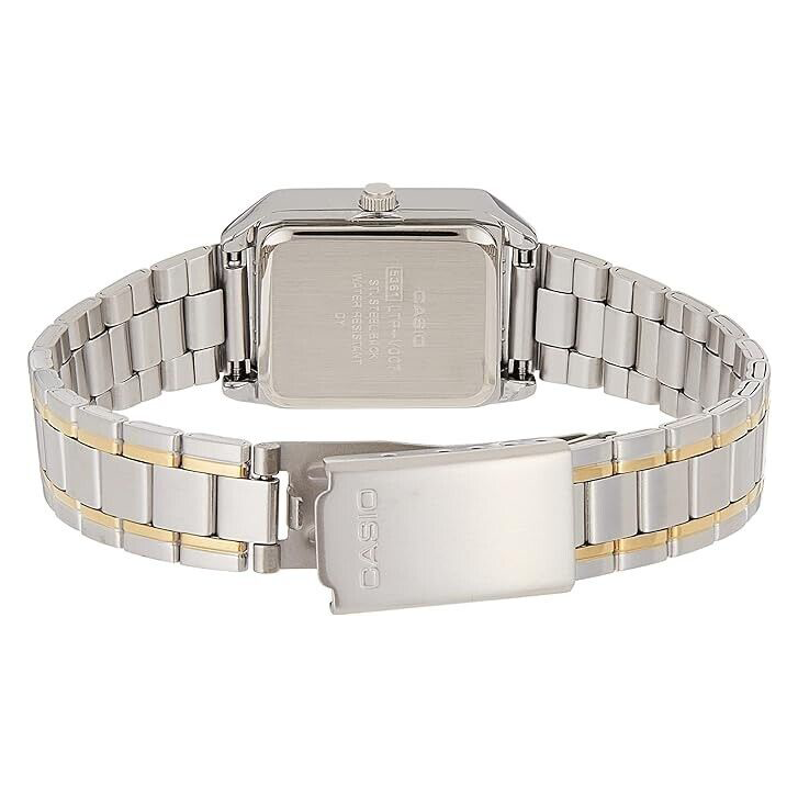 Casio Ladies' Slim Two-Tone Rectangular Watch – Everyday Elegance ...