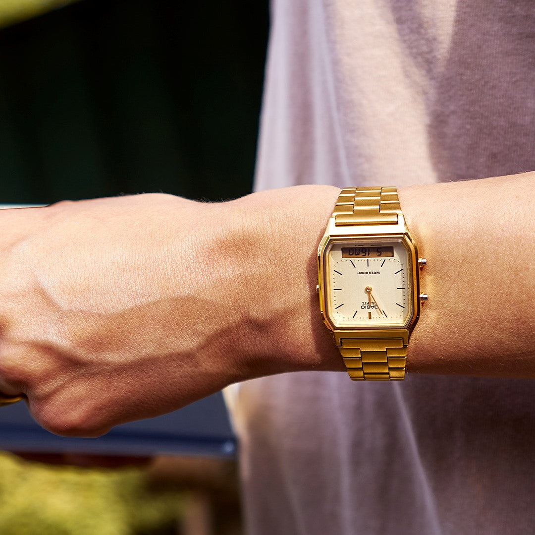 Casio Vintage Unisex Gold Watch AQ-230GA-9DMQYES from Watches and ...