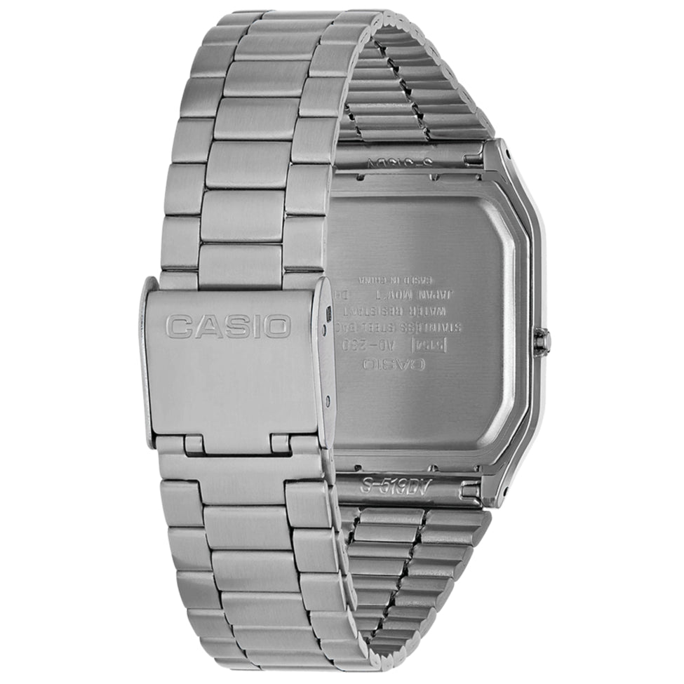 Casio Vintage Unisex Silver Watch AQ-230A-1DMQYES from Watches and ...