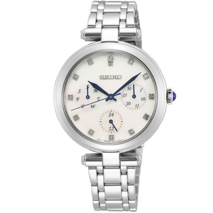 Seiko Caprice 12 Diamonds Classic White Ladies Watch SKY663P1 from ...