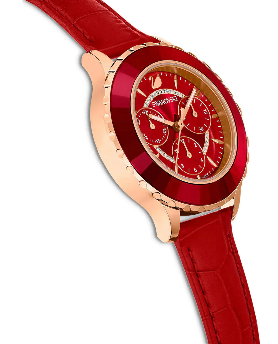 Swarovski Octea Lux Chrono Ladies Red Watch 5646975 – Watches & Crystals