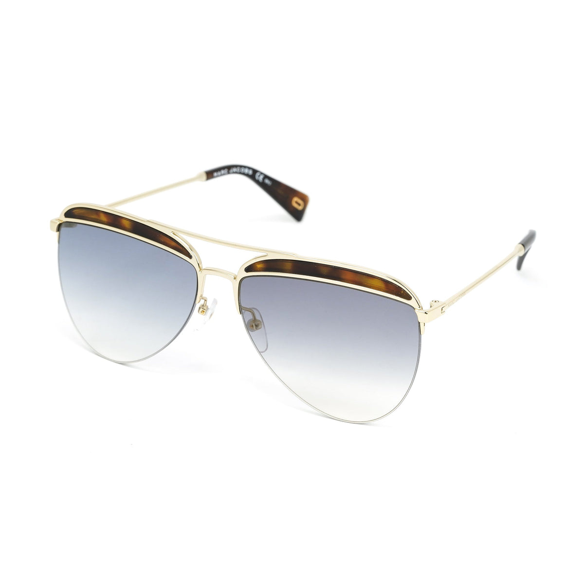 Marc Jacobs Women's Pilot Sunglasses Gold Gradient Blue Havana ...