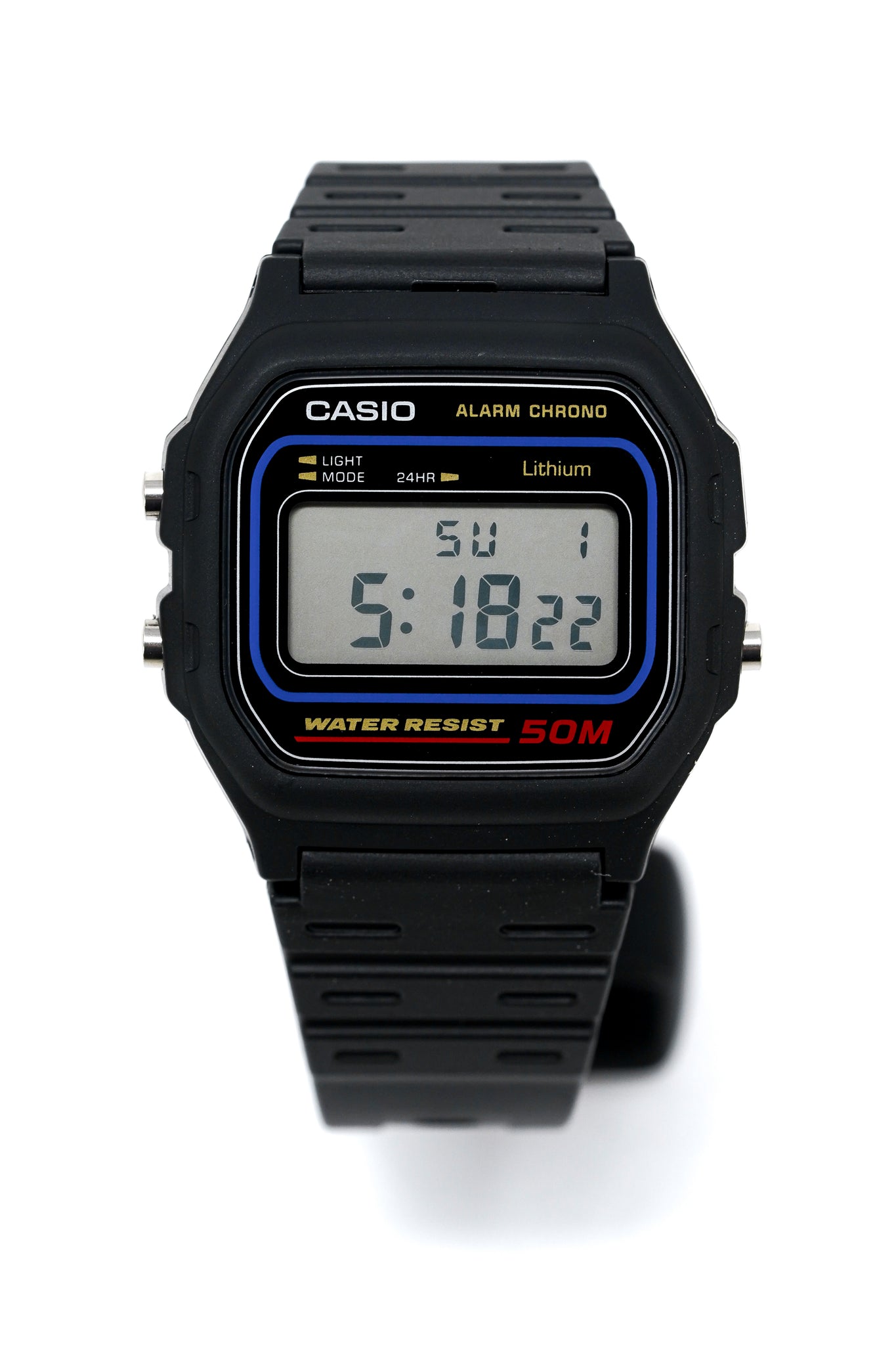 Casio Watch Alarm Chronograph Digital Black W-59-1VQ – Watches & Crystals